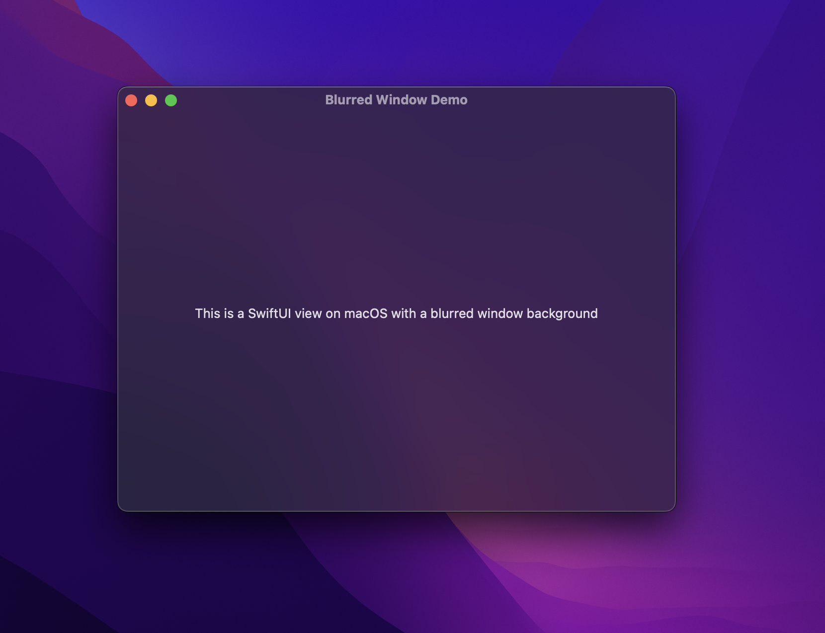 在 macOS 上使用 SwiftUI 创建模糊的窗口背景 | Liu's Den